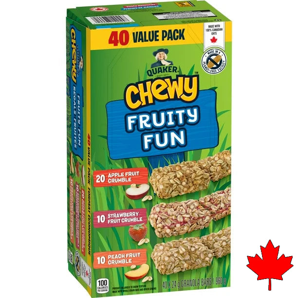 Granola Bar - Quaker Chewy Fruity Fun (20 - Apple Fruit Crumble, 10 ...